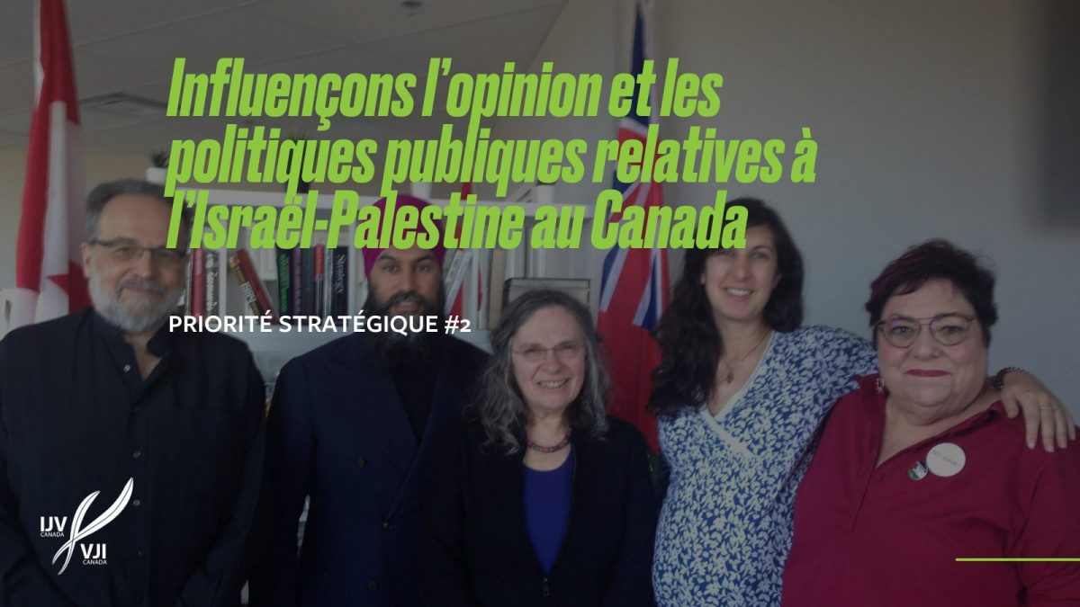 Le plan stratégique de VJI – Voix juives indépendantes Canada